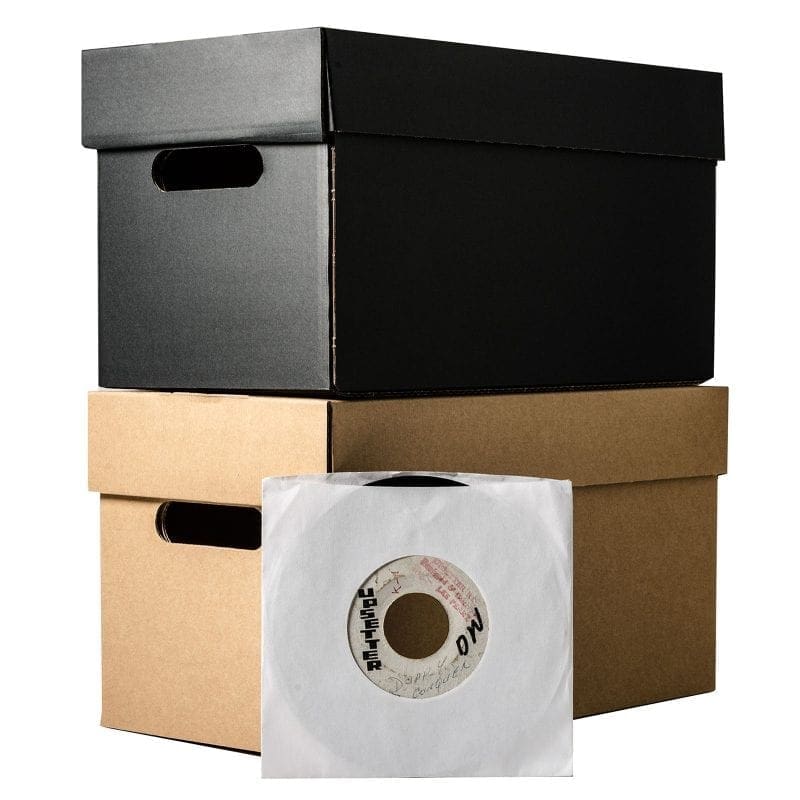 7" Storage Box with Lid - KRAFT (MADE IN JAPAN) - Plug Seven Records